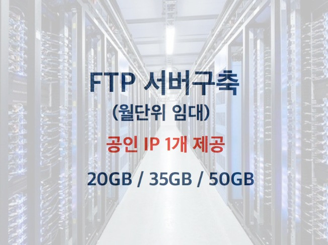 FTP 서버 월임대 구축 해 드립니다. - 크몽