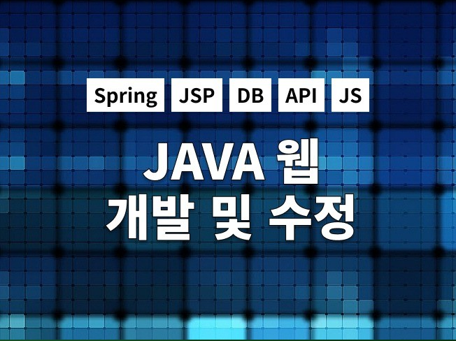 JAVA, API, JSP, DB 개발/유지보수 전문 - 크몽
