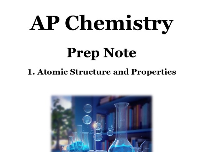 AP Chemistry Prep Note Unit 1 - 크몽