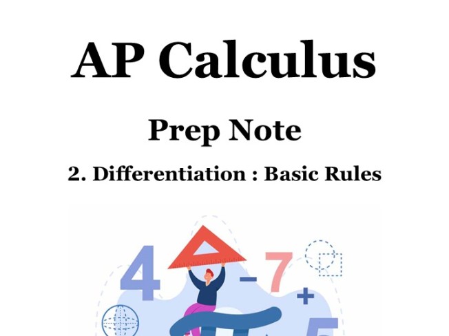 AP Calculus Prep Note Unit 2 - 크몽
