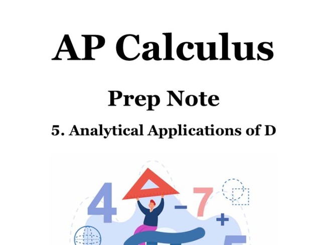 AP Calculus Prep Note Unit 5 - 크몽