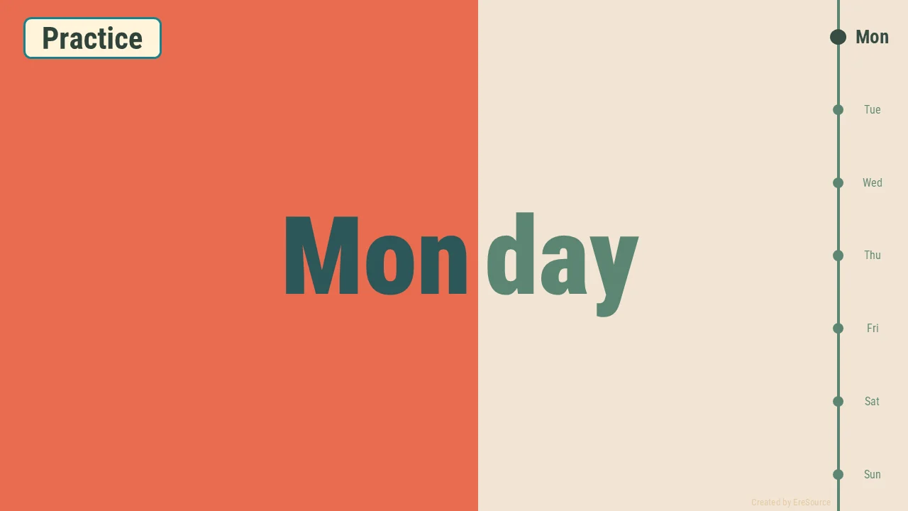Days of the Week 영어 PPT 수업자료 - 크몽