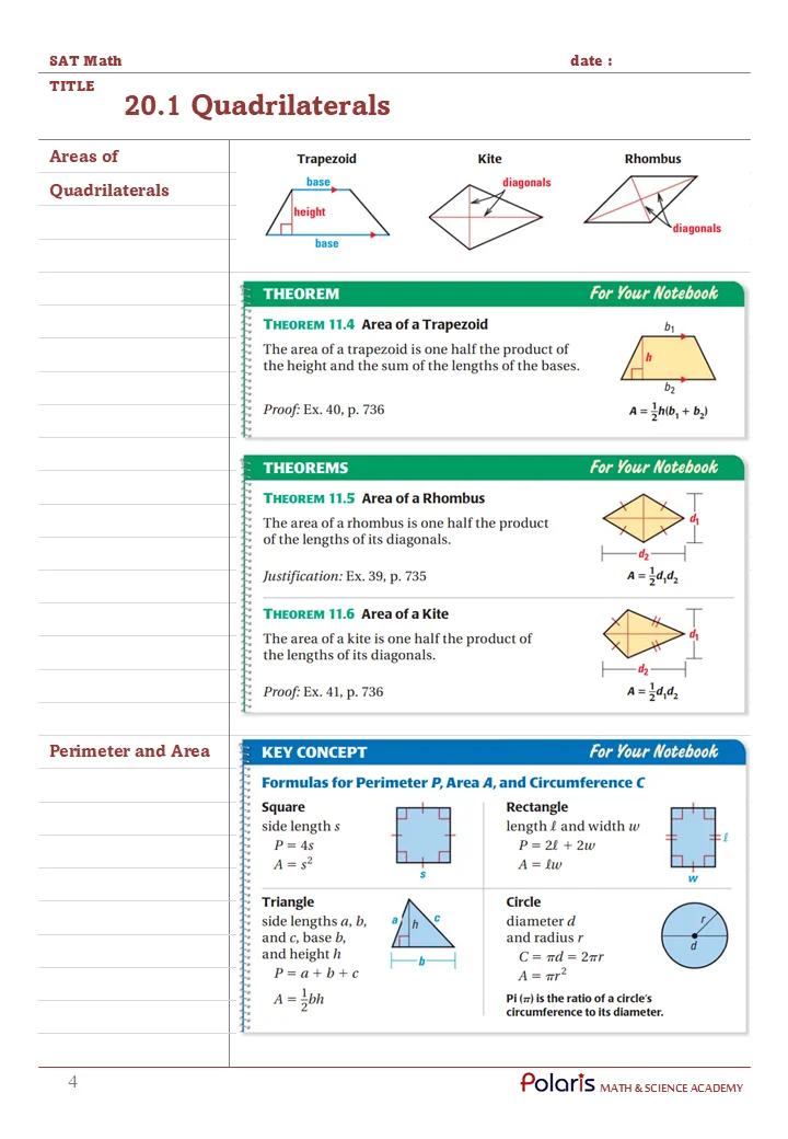 SAT Math Prep Note Domain 4 - 크몽