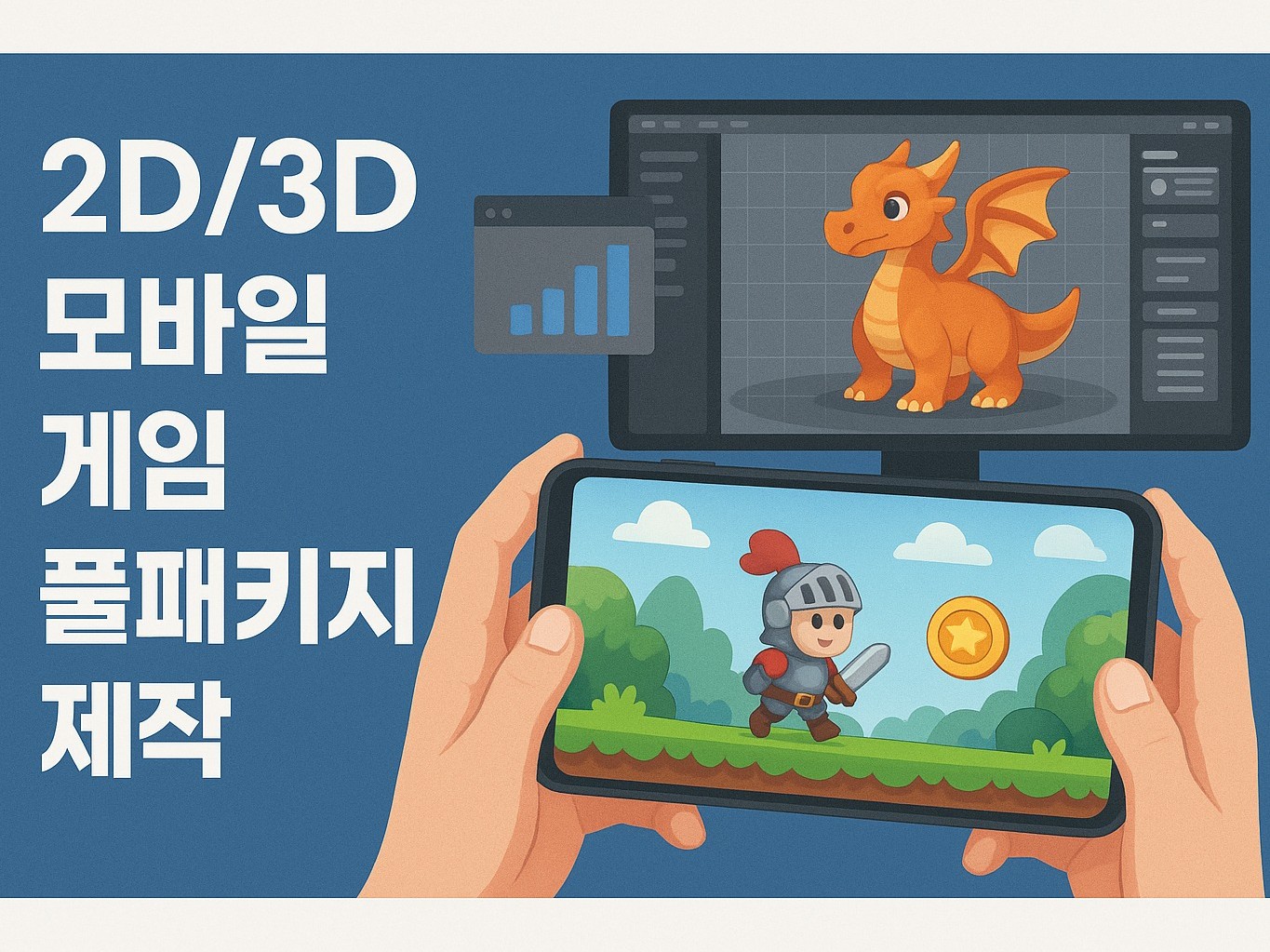 2D/3D 모바일 게임 풀패키지 제작 - 크몽