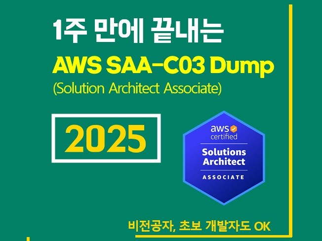 AWS SAA-03 Dump 문제 2025 한글본 - 크몽