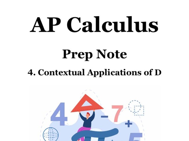 AP Calculus Prep Note Unit 4 - 크몽