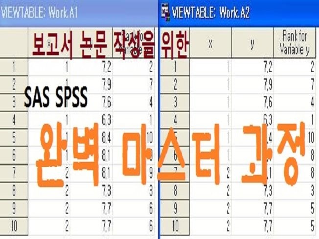 SAS SPSS 통계 완벽 마스터 해 드립니다. - 크몽